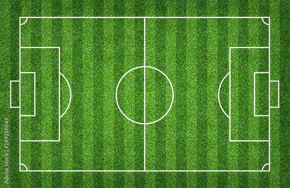 Football field or soccer field for background. Green lawn court for ...