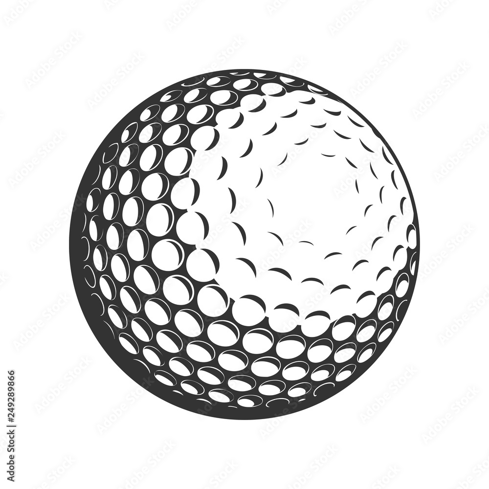 Golf Ball vector flat icon Stock Vector | Adobe Stock