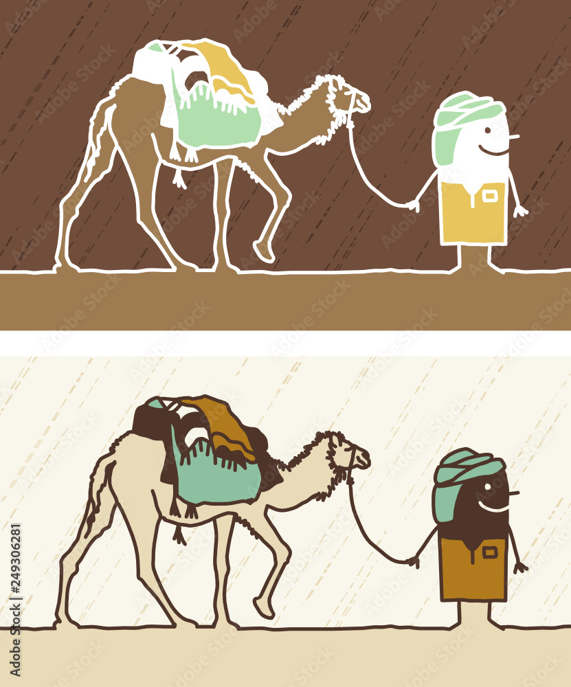 Cartoon Nomadic People