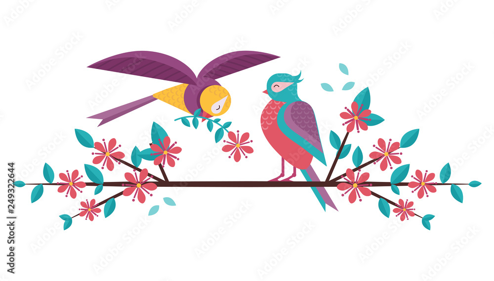 Animated Flowers And Birds