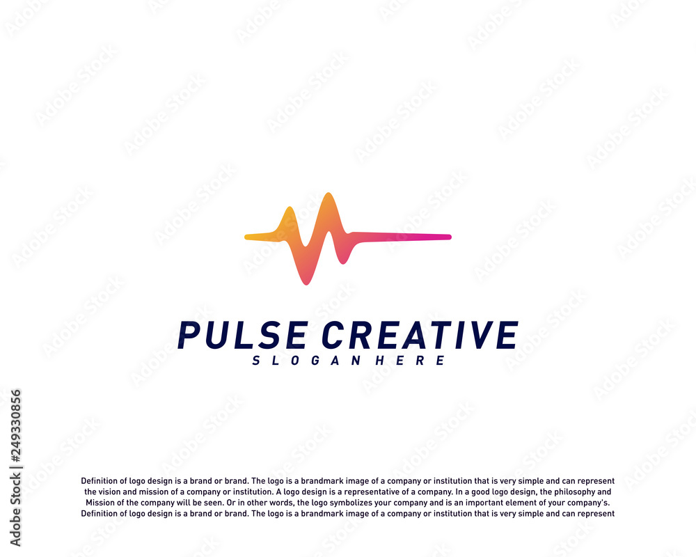 Medical Pulse or Wave logo design concept.Health Pulse logo template ...