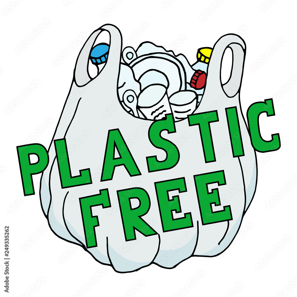 Image of plastic waste labeled plastic for free. Rejection of plastic ...