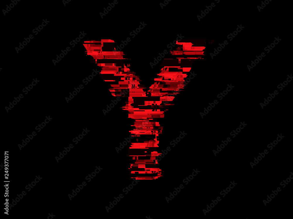 Letter Y Red