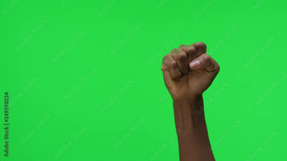 Vidéo Stock Female hands on green screen chroma background making ...