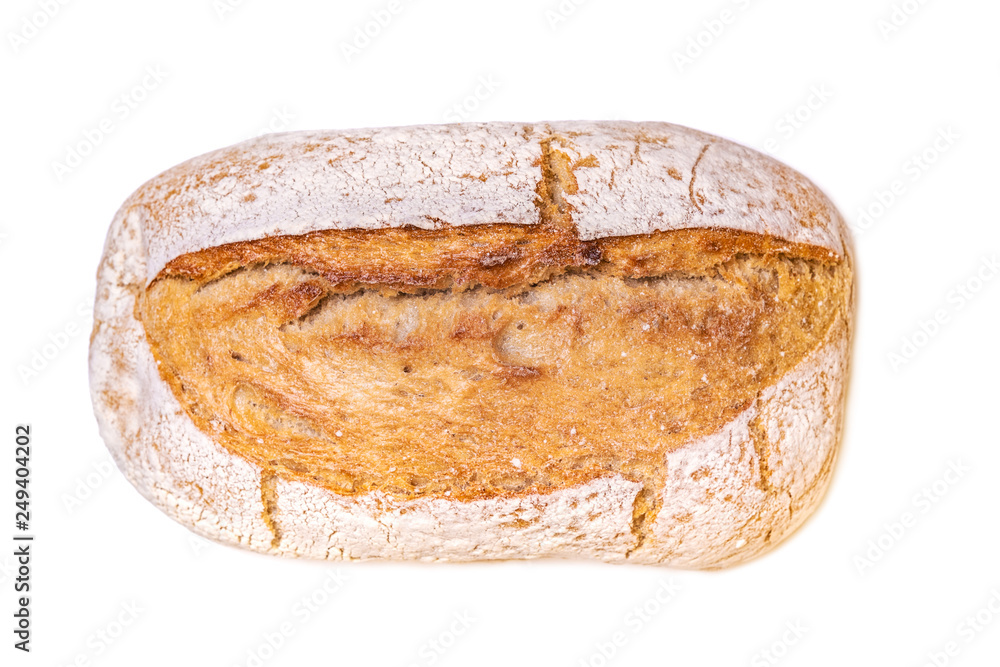 The texture of the crust of bread. Tasty fresh bread, close up. Macro ...