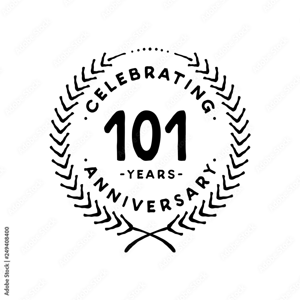 101 years design template. 101st vector and illustration เวกเตอร์สต็อก ...