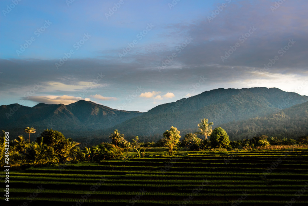 ndonesian Sumatran natural beauty with high mountains and extraordinary ...