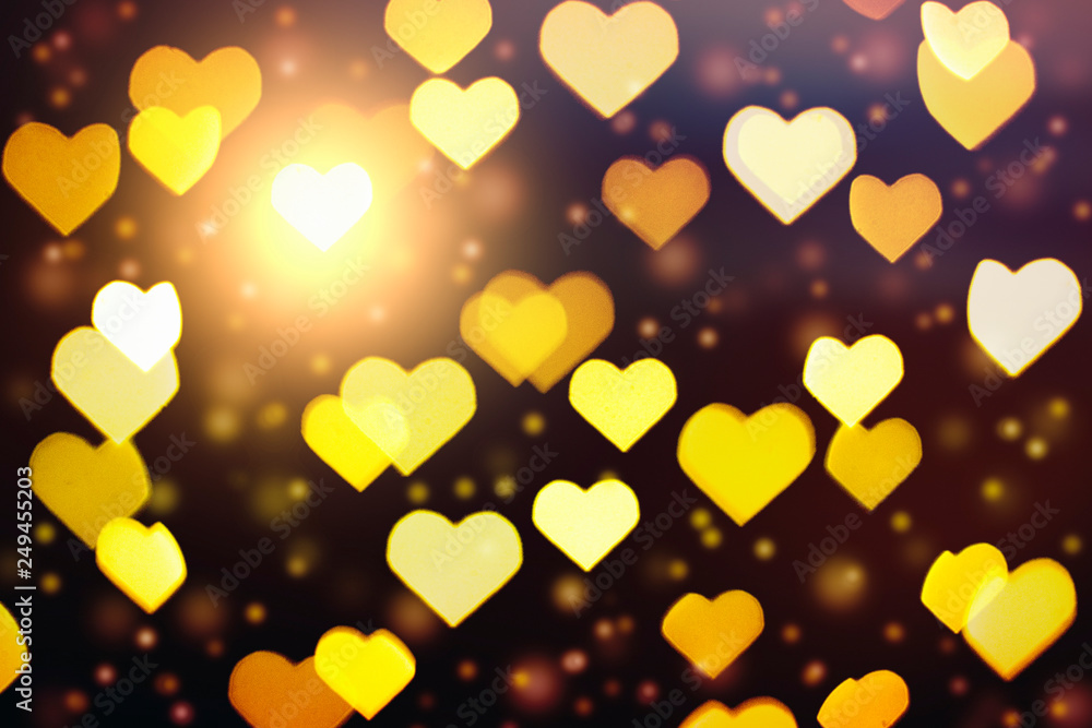 Yellow And Black Hearts