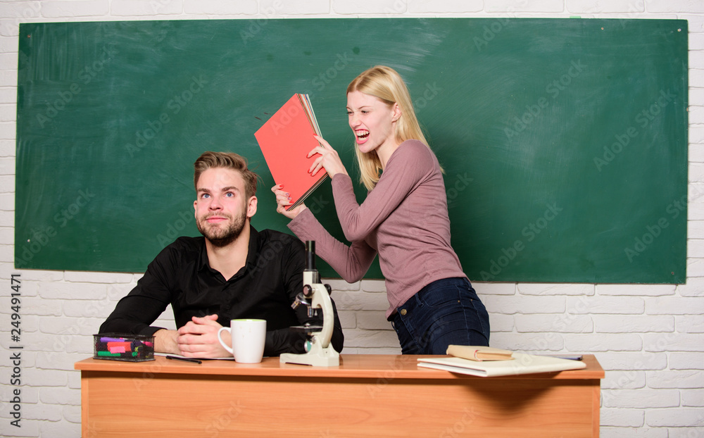 Angry Student In Classroom