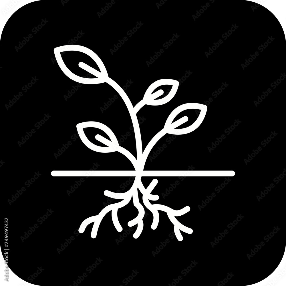 Vector Root Icon Stock Vector | Adobe Stock