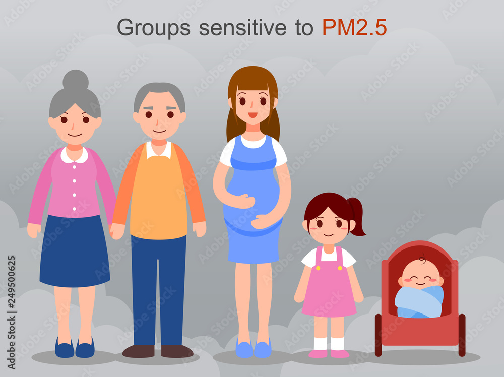 Risk groups sensitive to PM2.5 wearing protective mask, the elderly ...