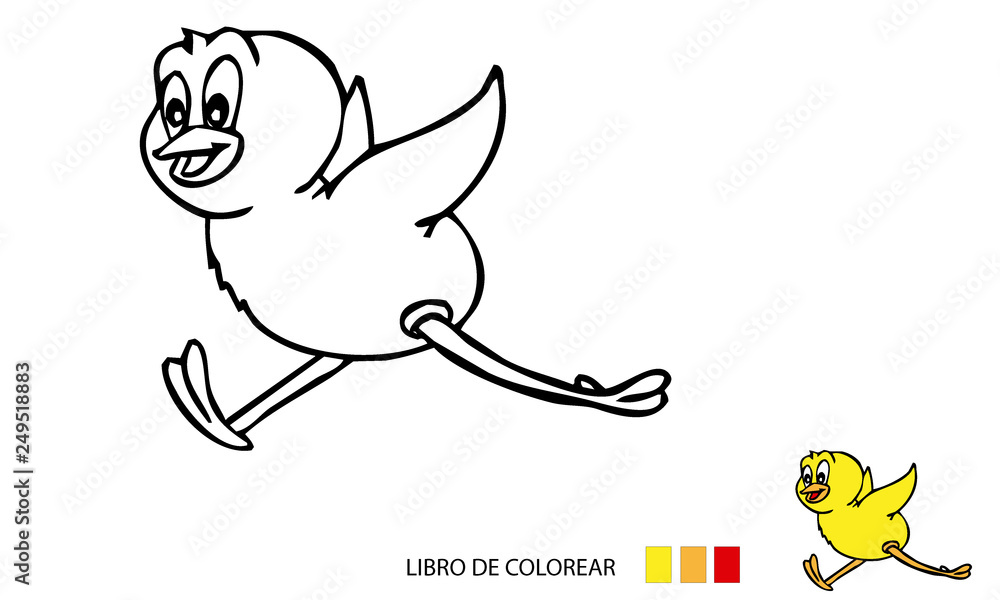 Vetor de Pollito para colorear do Stock | Adobe Stock