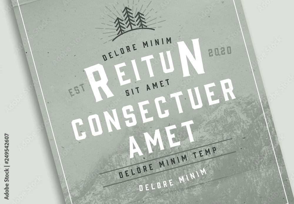 Mountain Adventure Poster Layout Stock Template | Adobe Stock