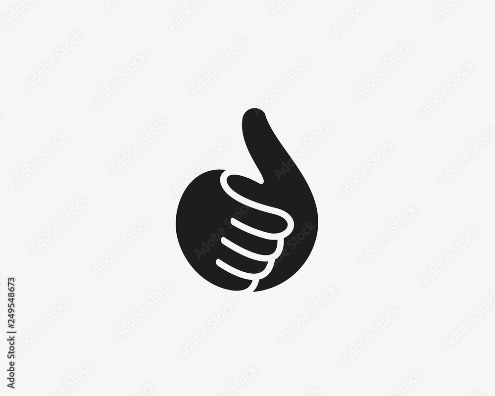 Hand, thumbs up vector logo. Like, fingers logotype. Stock Vector ...