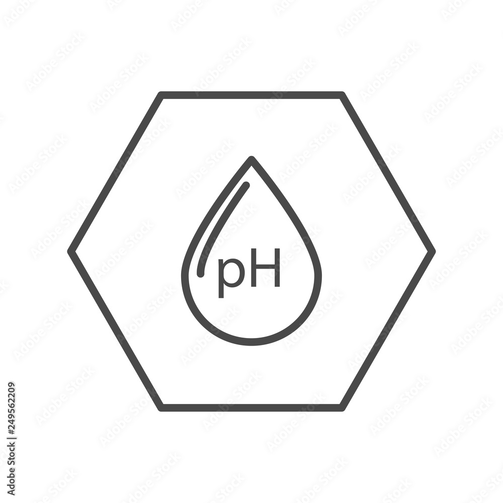 Icon ph skin, skin moisturizing. Transparent background, vector ...