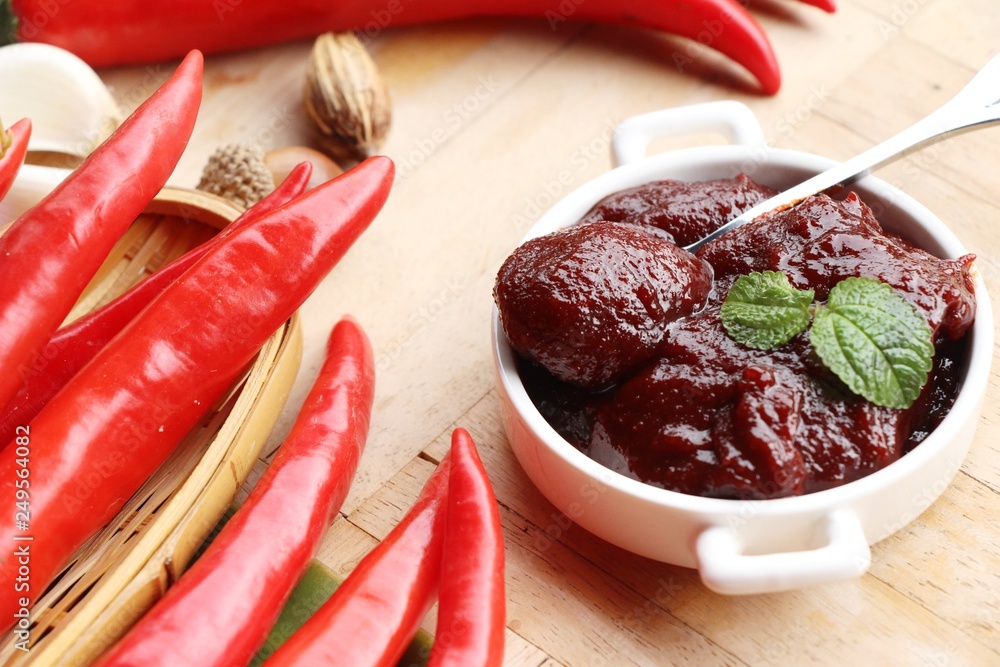 Korean red pepper paste gochujang for cooking Stock Photo | Adobe Stock