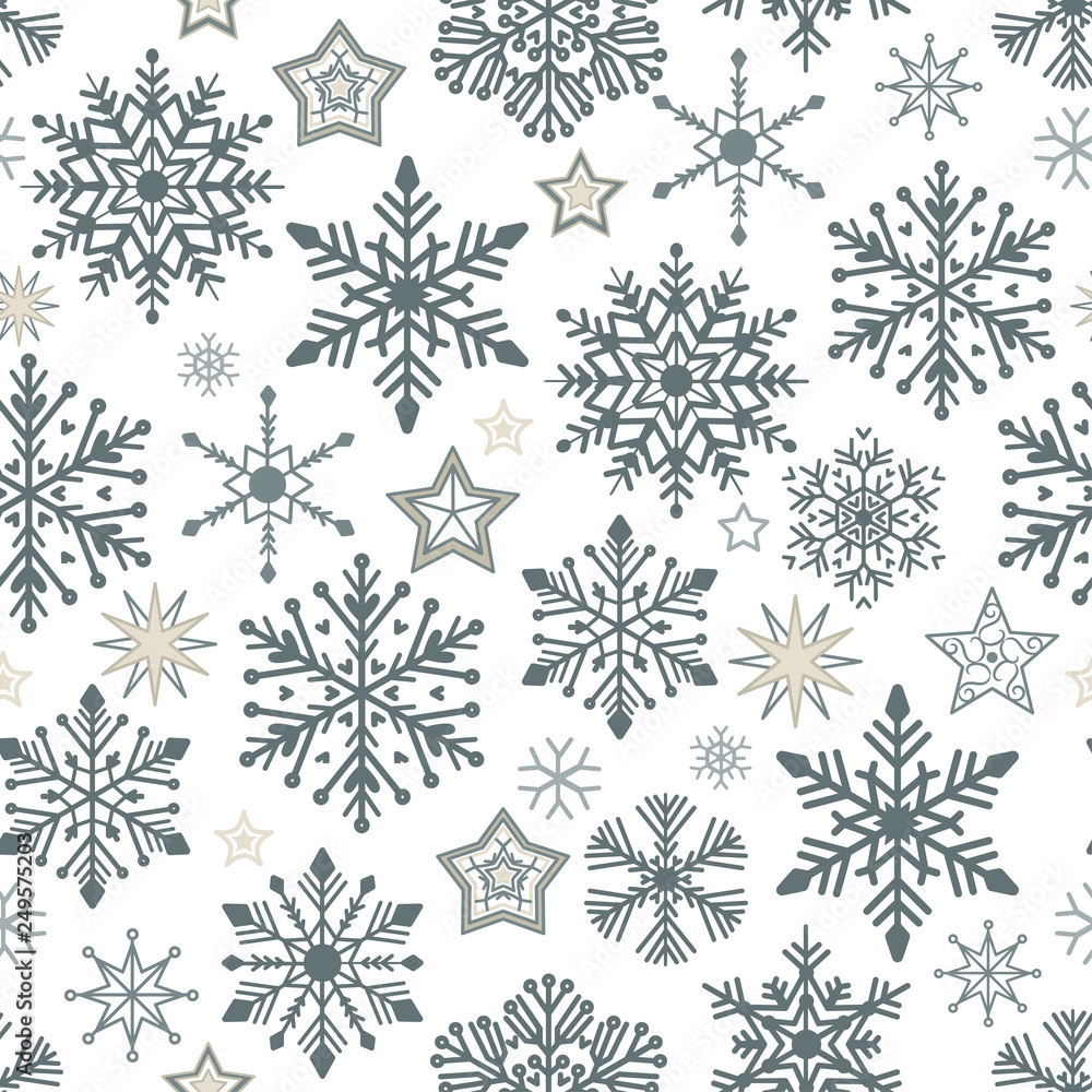 Snow pattern on white background. Vector Illustration. Stock Vector ...