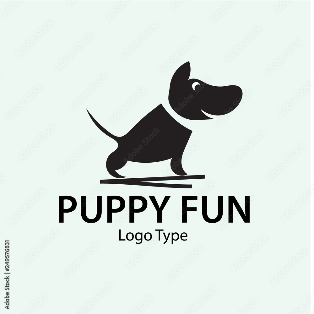 puppy logo designs Stock Vector | Adobe Stock