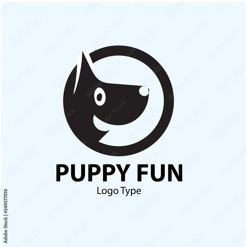 puppy logo designs Stock Vector | Adobe Stock
