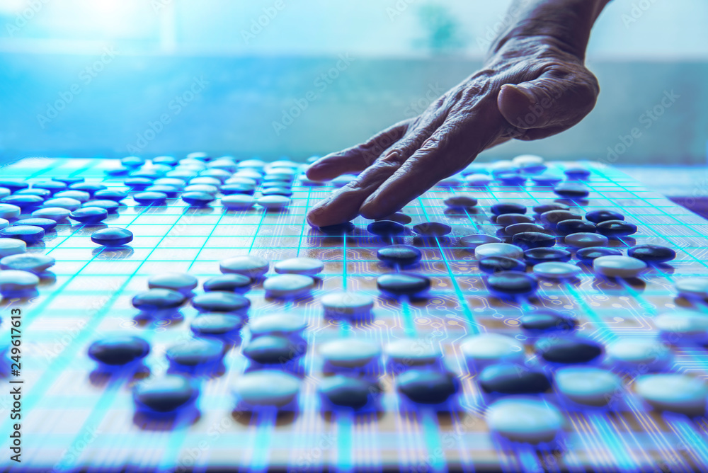 Expressed as Ai(Artificial intelligence) playing Go. Stock Photo ...