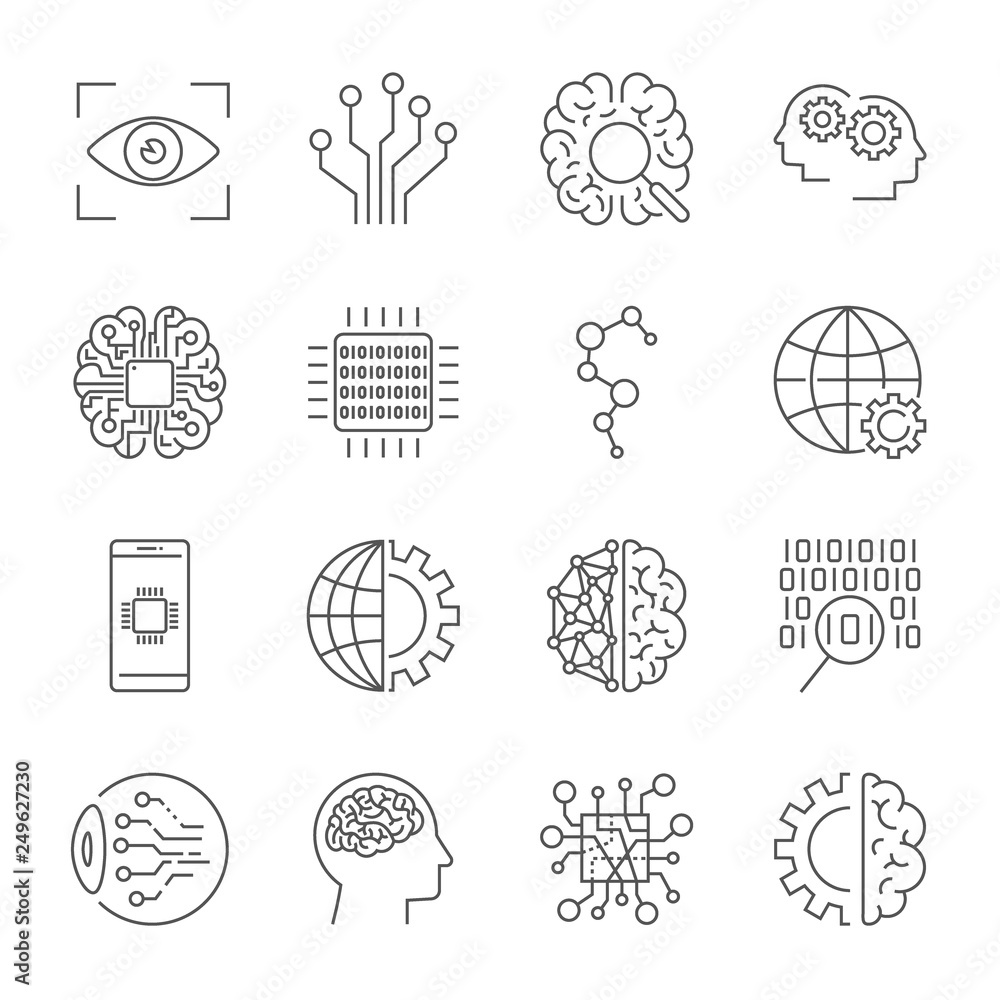 Vetor De Artificial Intelligence Vector Icon Set For Artificial 