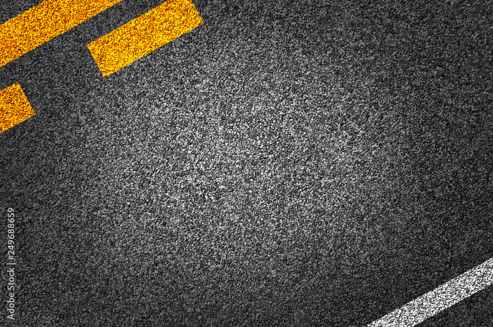 Road Texture background with Yellow and white strip. Asphalt as ...