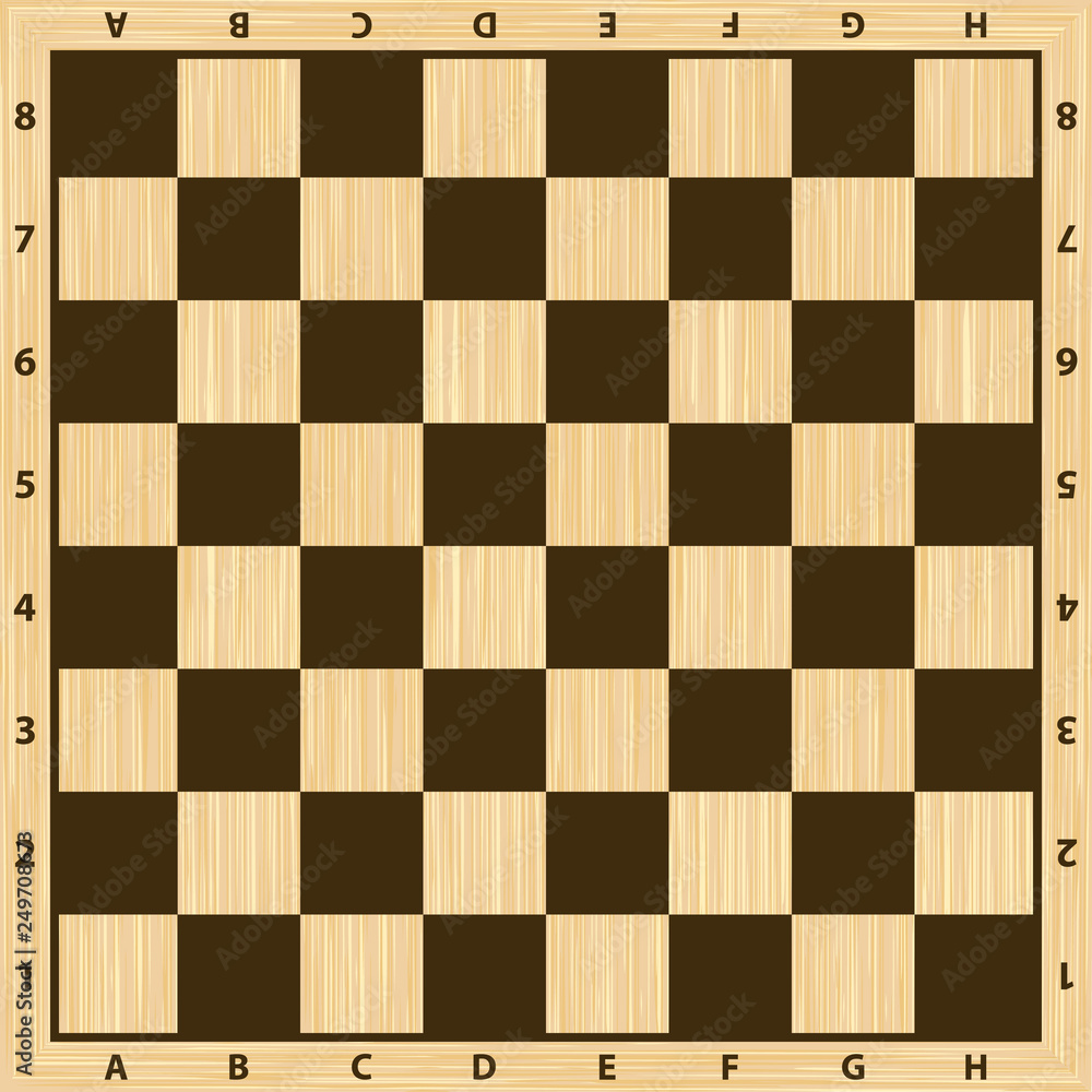 Chess board vector. Wooden chess board. Chess board background. Chess ...