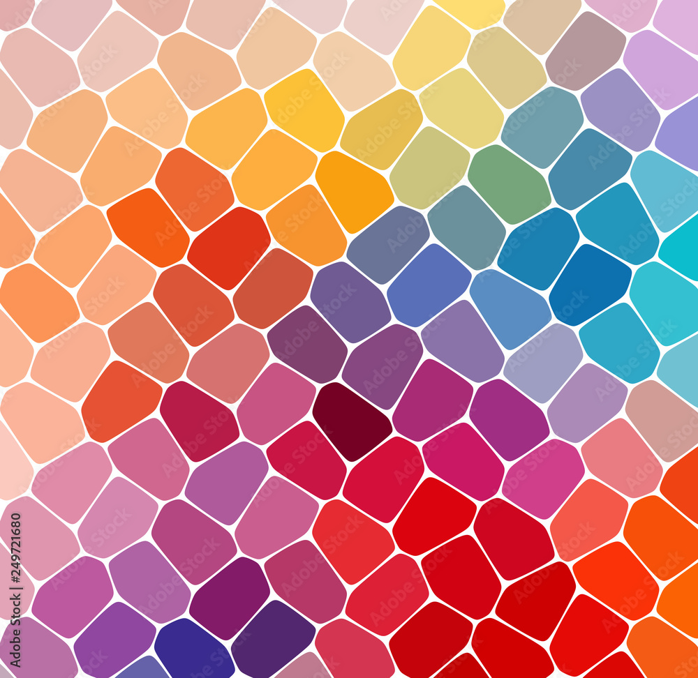 Mosaic pattern background. Bright colorful tiles with white gaps ...