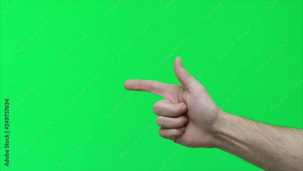 Male hand hand touch gestures on green screen, 4k prores footage Stock ...