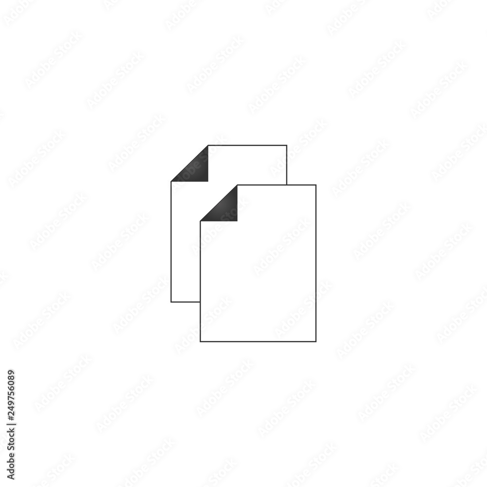 Two Documents icon vector illustration. Isolated documents symbol ...