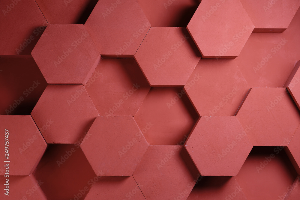 wall background. background texture. wall with textured hexagons. the ...