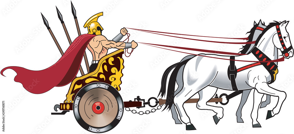 Chariot Vector Illustration Stock Vector | Adobe Stock