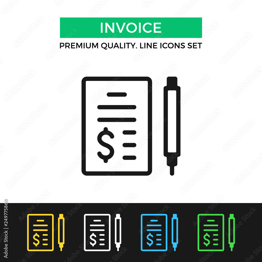 Vector invoice icon. Premium quality graphic design. Modern signs ...