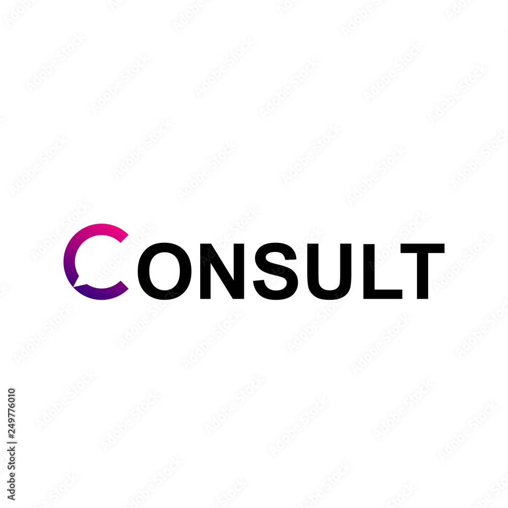 Consult Logo Design Inspiration Stock Vector | Adobe Stock