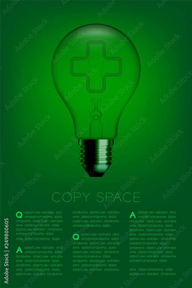 Vecteur Stock Cross sign shape Incandescent light bulb switch off set ...