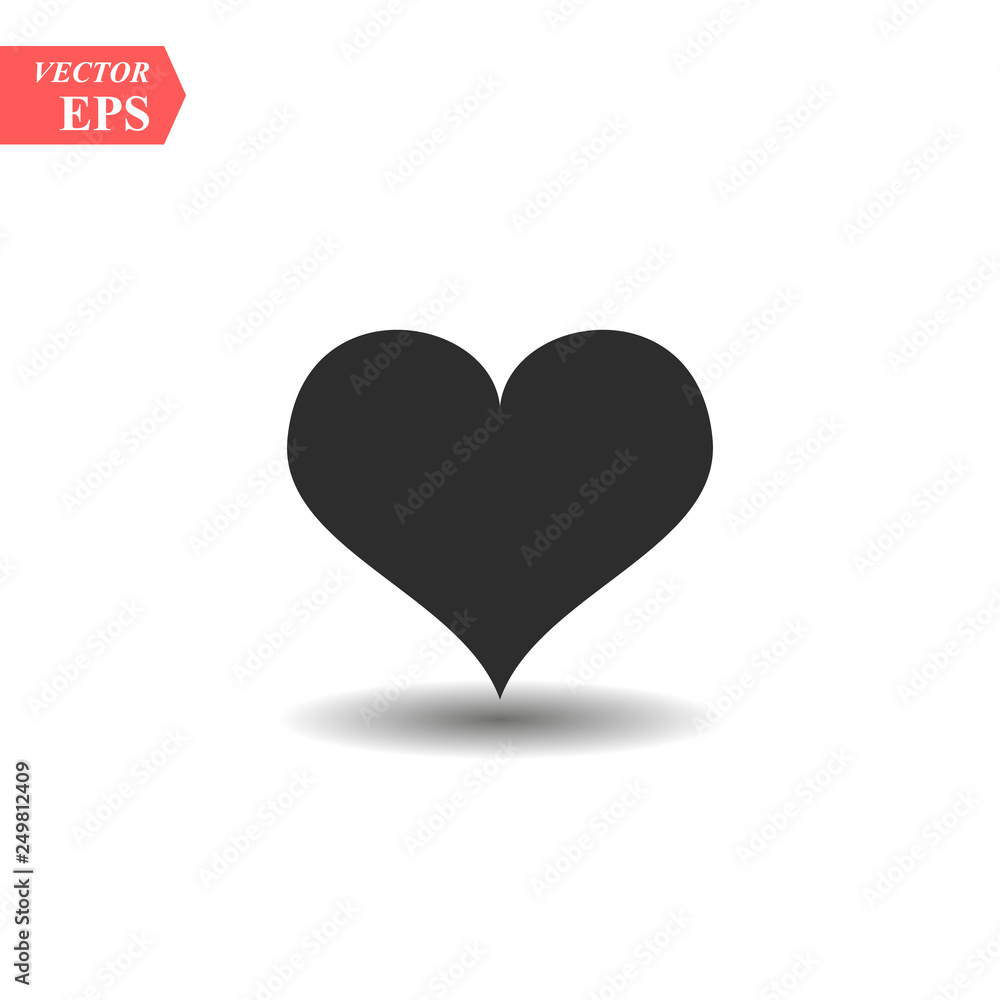 Heart Icon Vector. Perfect Love symbol. Valentine s Day sign, emblem ...