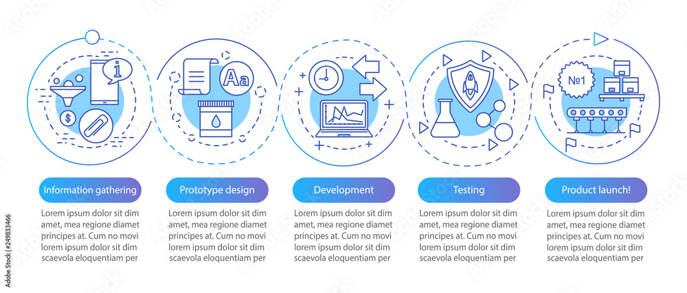 New product launch vector infographic template Stock Vector | Adobe Stock