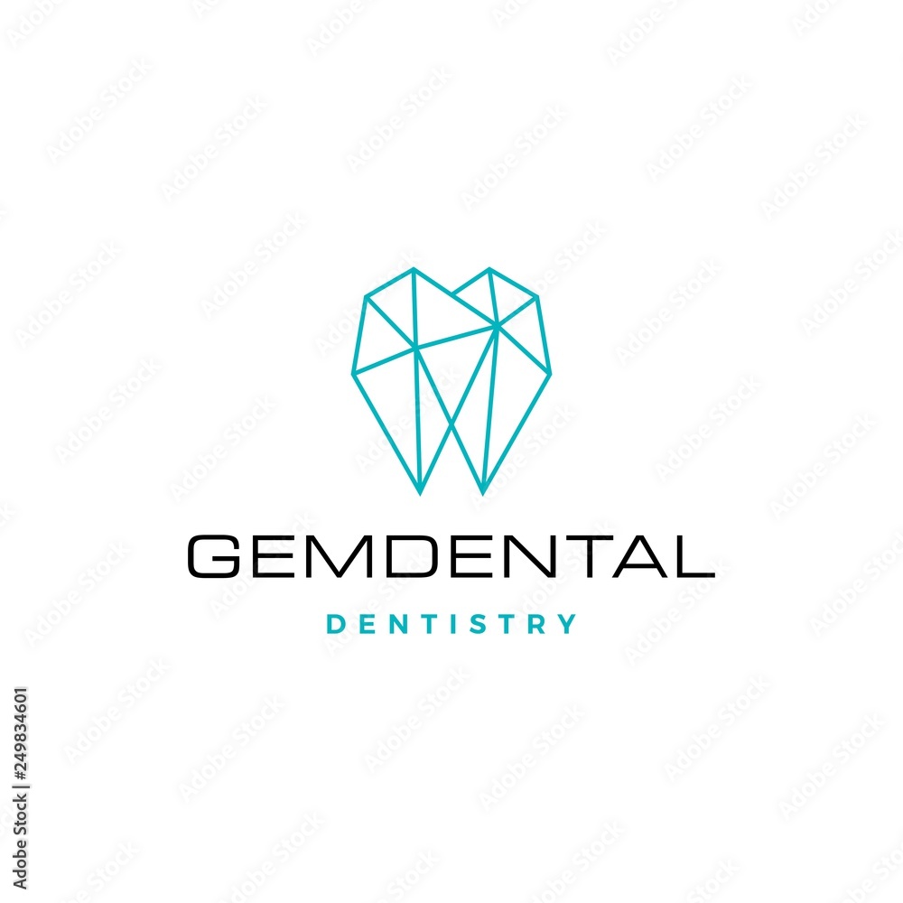 gems dental logo for dentist and dentistry Stock Vector | Adobe Stock