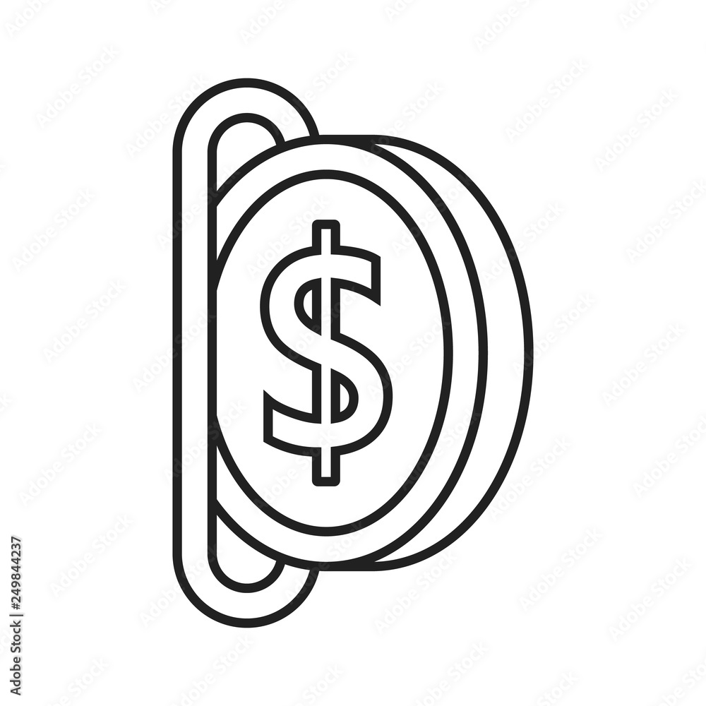 Insert Coin Icon Vector Stock Vector | Adobe Stock