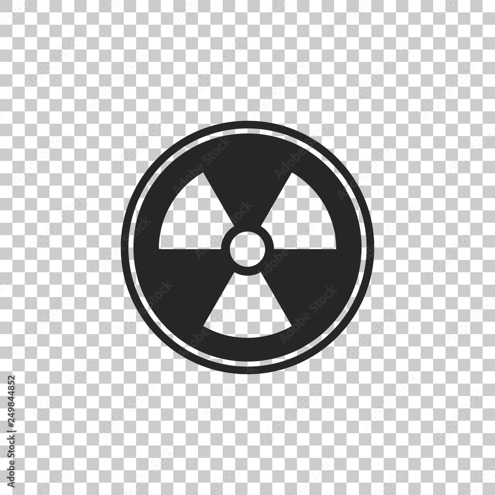 Vecteur Stock Radioactive icon isolated on transparent background ...