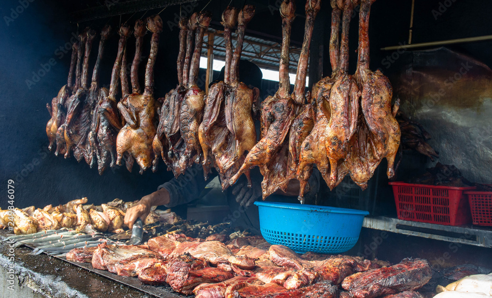 Exotic traditional Malay food known as Itik salai or smokey duck Stock ...
