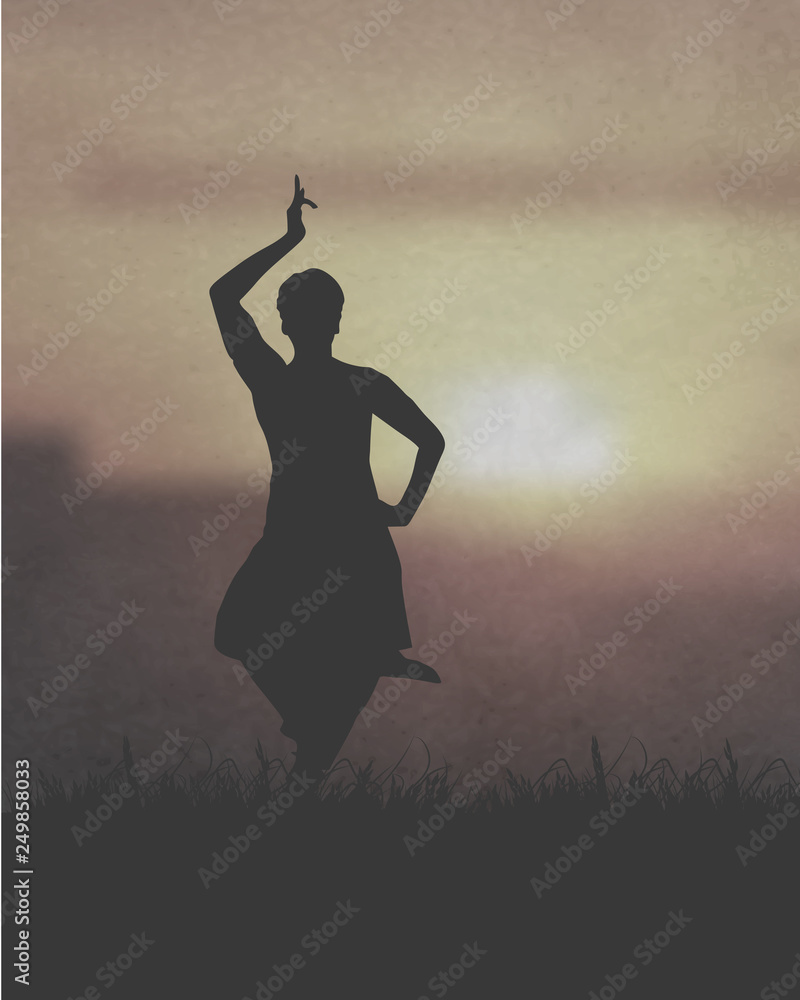 A Girl Dancing In The Sunset