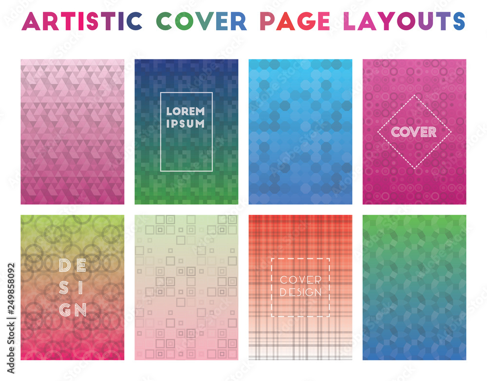 Artistic Cover Page Layouts. Alluring geometric patterns. Brilliant ...