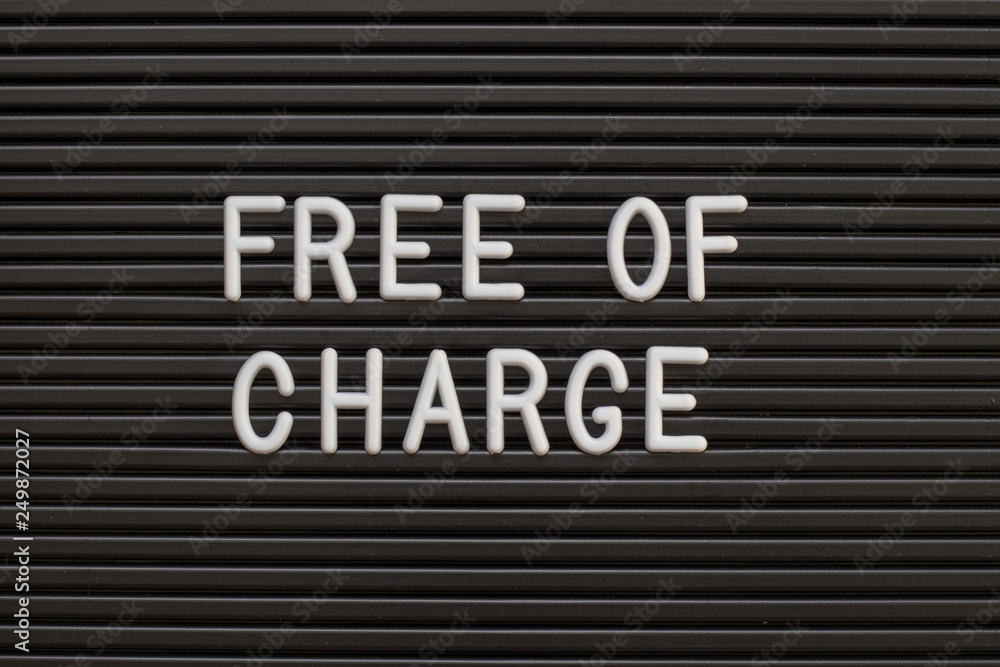 Black color felt letter board with white alphabet in word free of ...