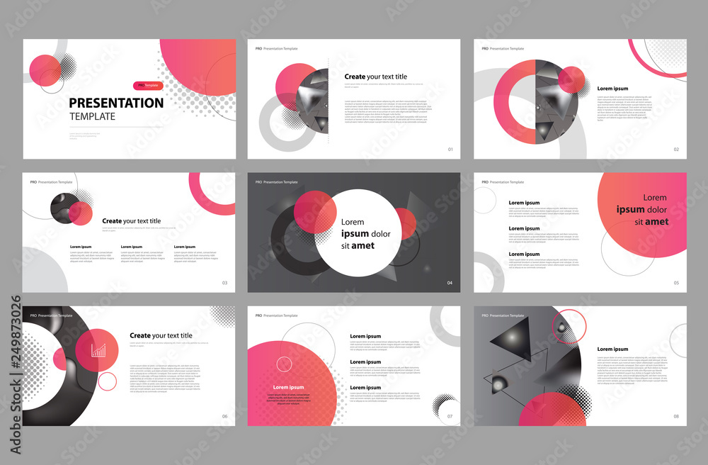 presentation layout design template and use for brochure ,portfolio ...