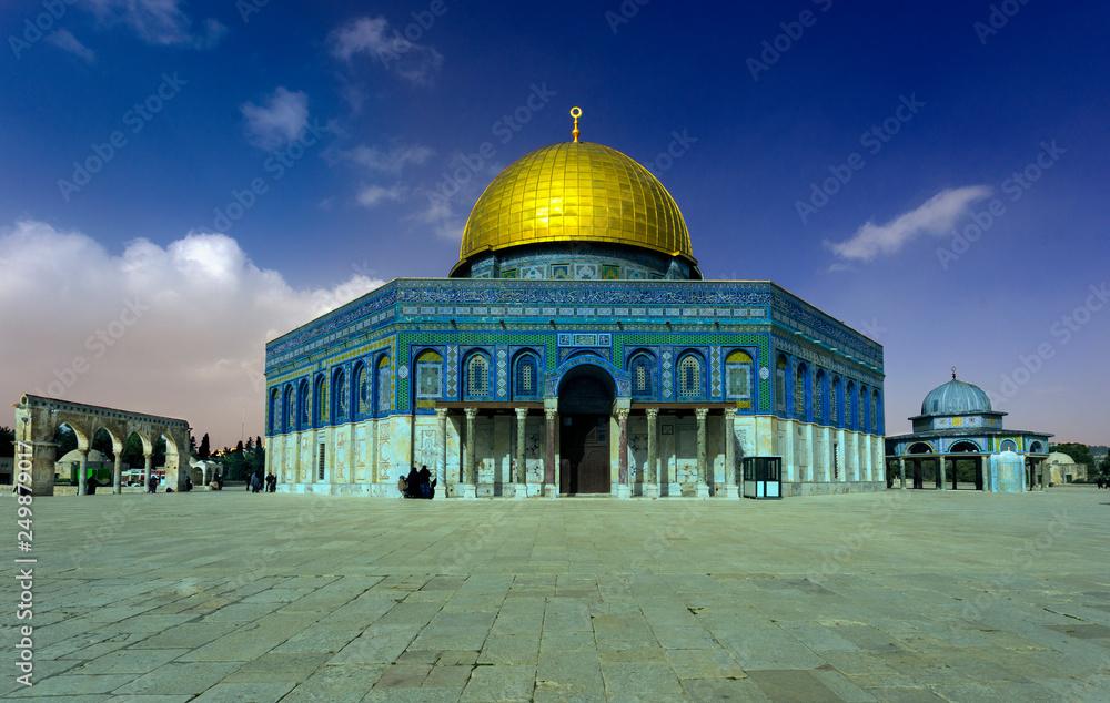 Dome of the Rock Islamic Mosque Temple Mount, Jerusalem, Israel, Middle ...