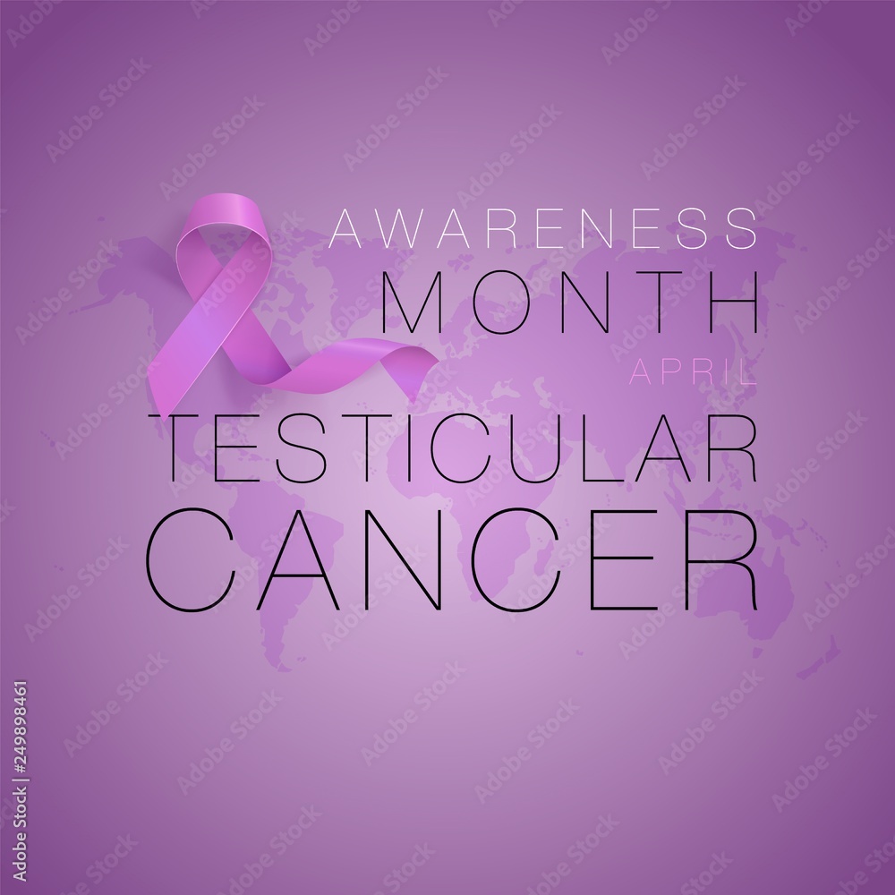 Testicular Cancer Awareness Calligraphy Poster Design Realistic Orchid