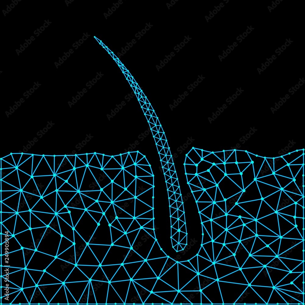 Abstract structure of hair growth. Vector illustration. Stock Vector ...