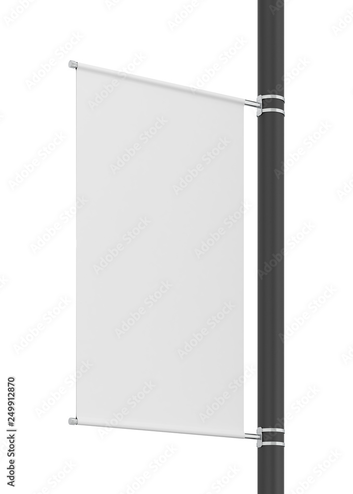 Blank pole banner mockup Stock Illustration | Adobe Stock