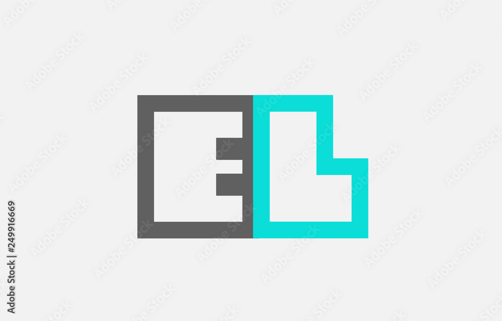 blue grey alphabet letter el e l combination for logo icon design Stock ... blue grey alphabet letter el e l combination for logo icon design Stock ...